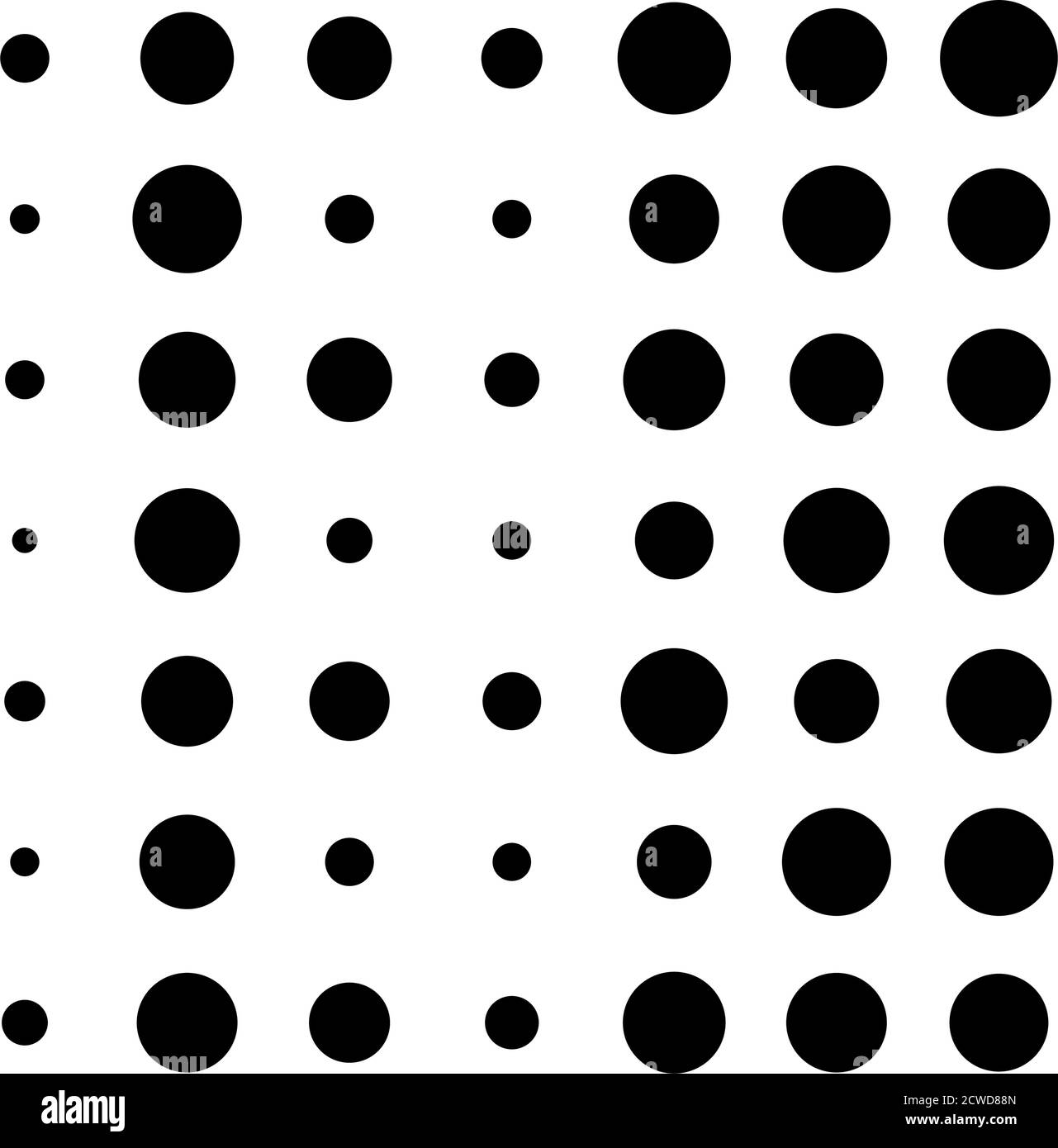 7x7 circles dots variation design. Dotted speckles, freckles. Circles ...