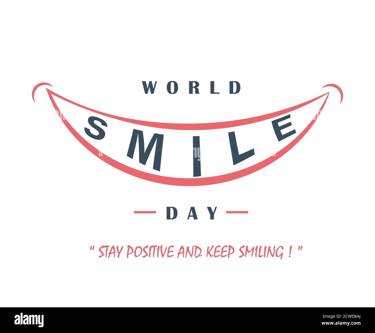 World Smile Day poster, stay positive quote on smiling, smile ...