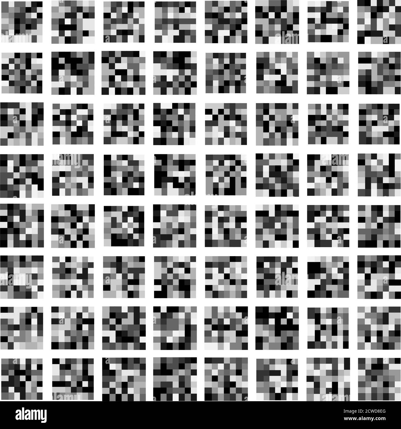 7x7 cube, square geometric arrangement. Square illustration Stock ...