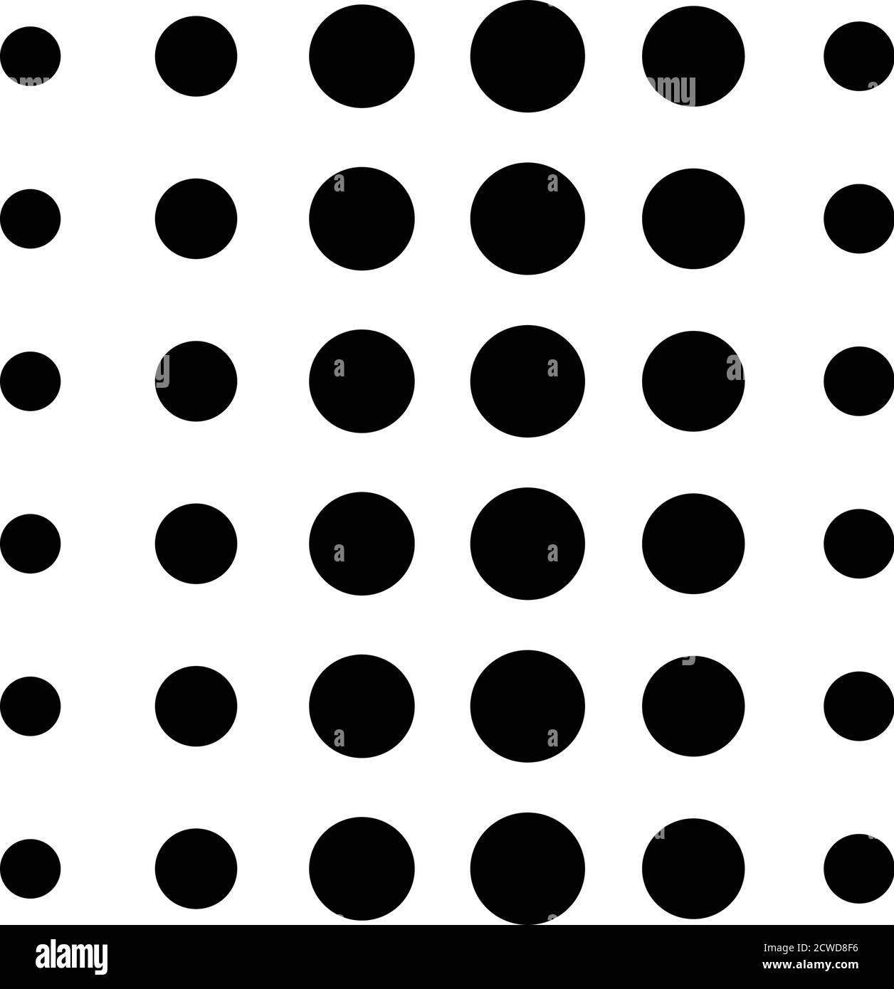 6x6 circles dots variation design. Dotted speckles, freckles. Circles ...