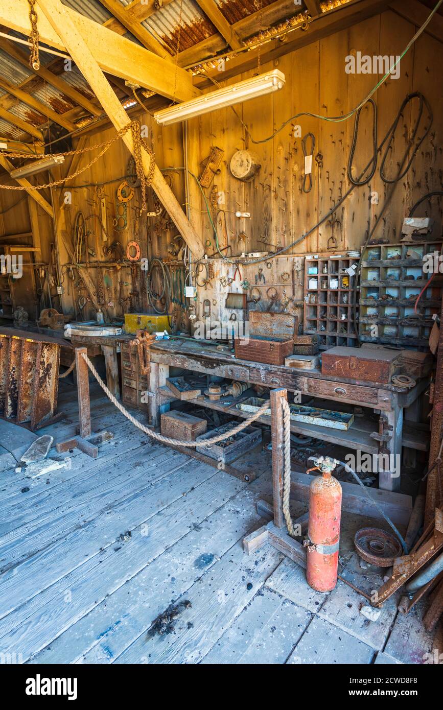Ranch equipment at Beechers Bay, Santa Rosa Island, Channel Islands ...
