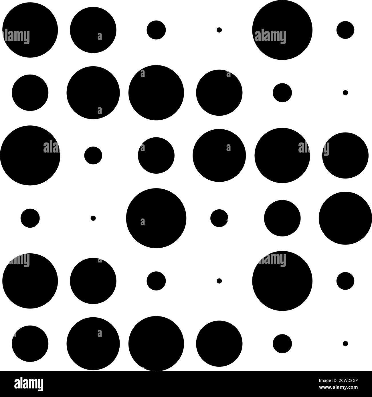 6x6 circles dots variation design. Dotted speckles, freckles. Circles ...