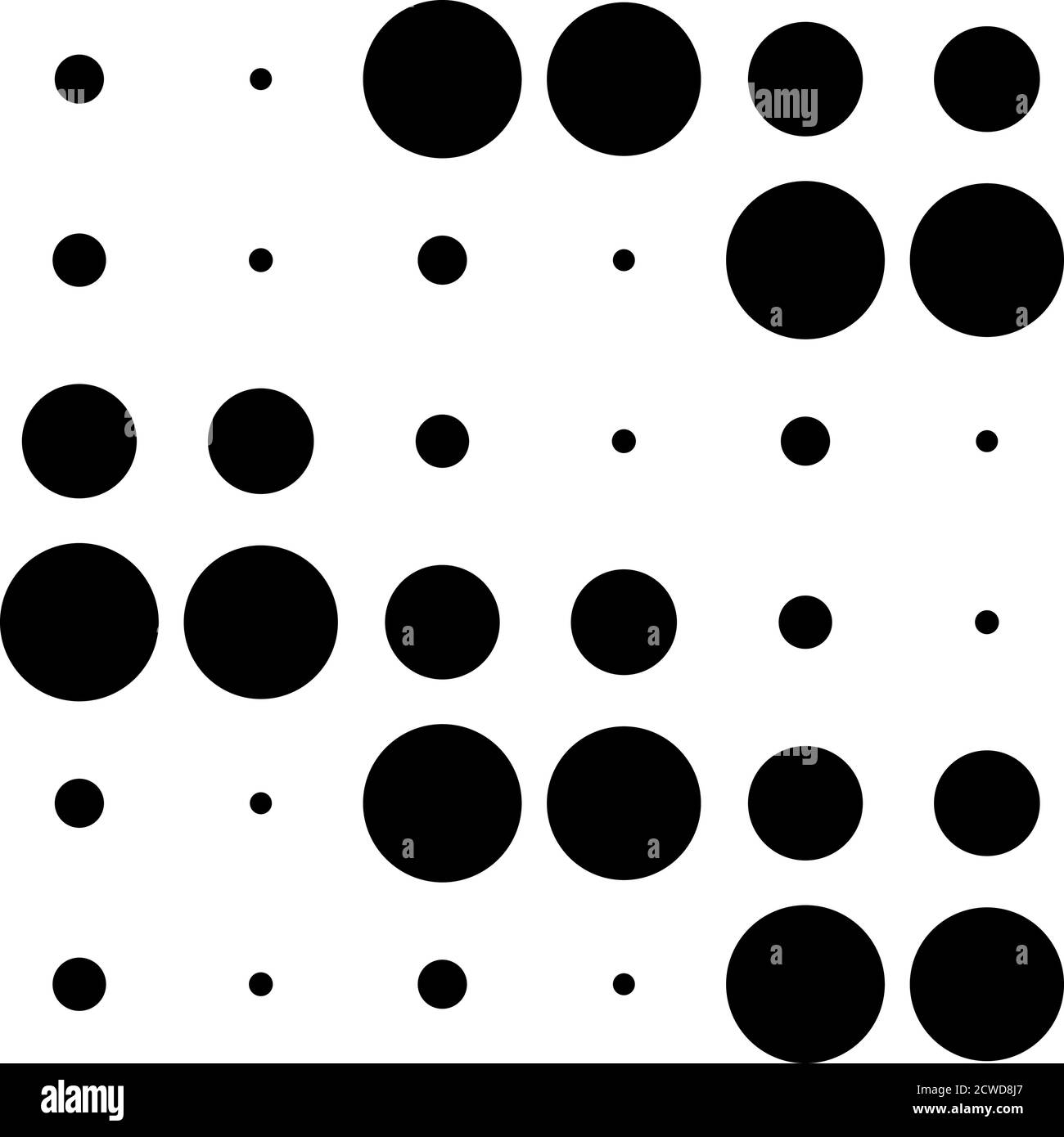 6x6 circles dots variation design. Dotted speckles, freckles. Circles ...