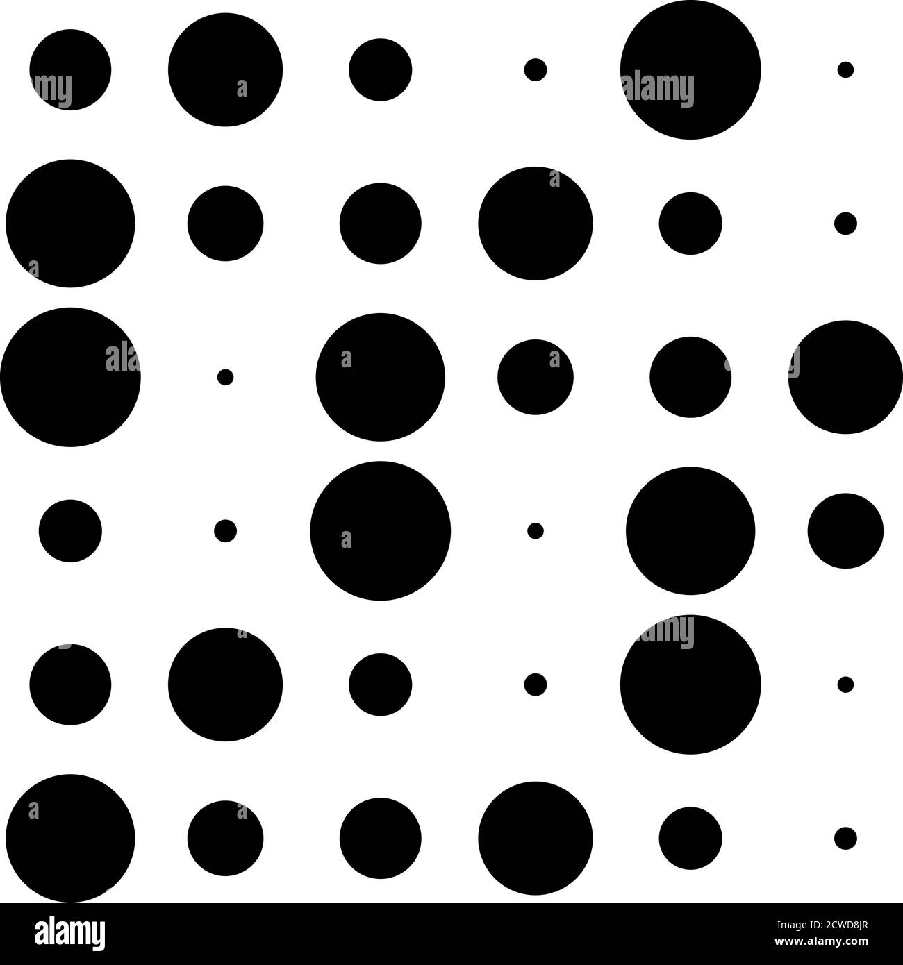 6x6 circles dots variation design. Dotted speckles, freckles. Circles ...