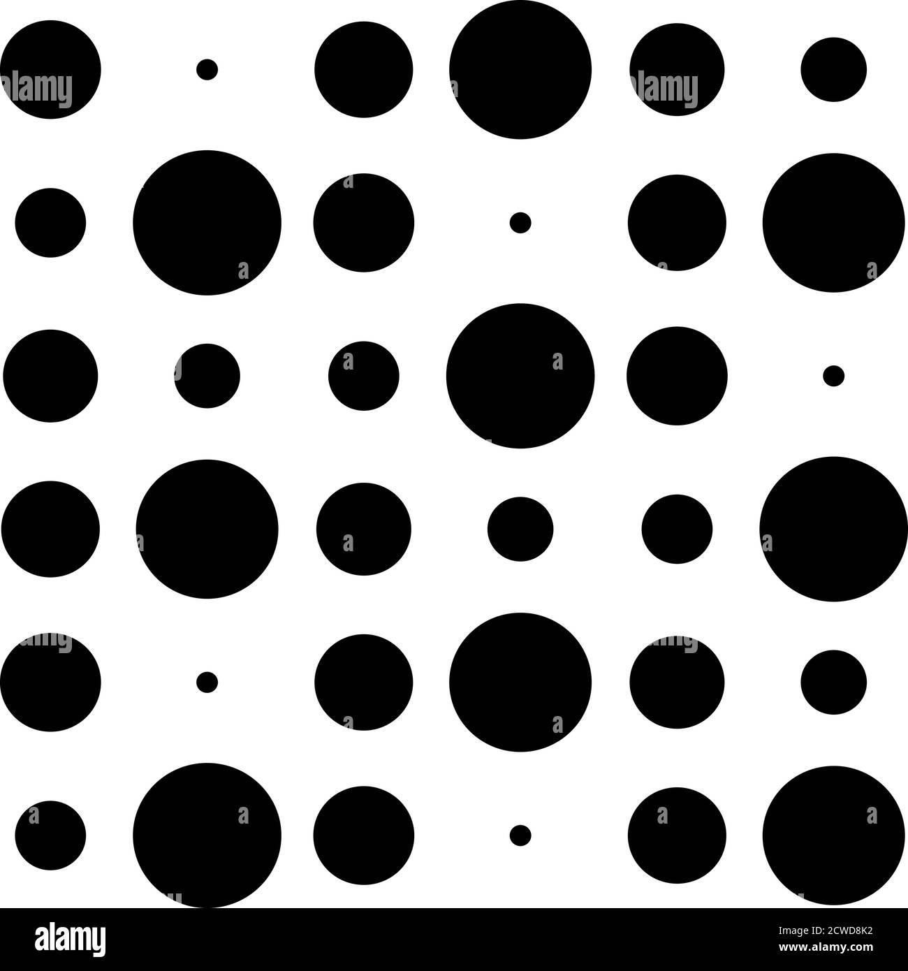 6x6 circles dots variation design. Dotted speckles, freckles. Circles ...