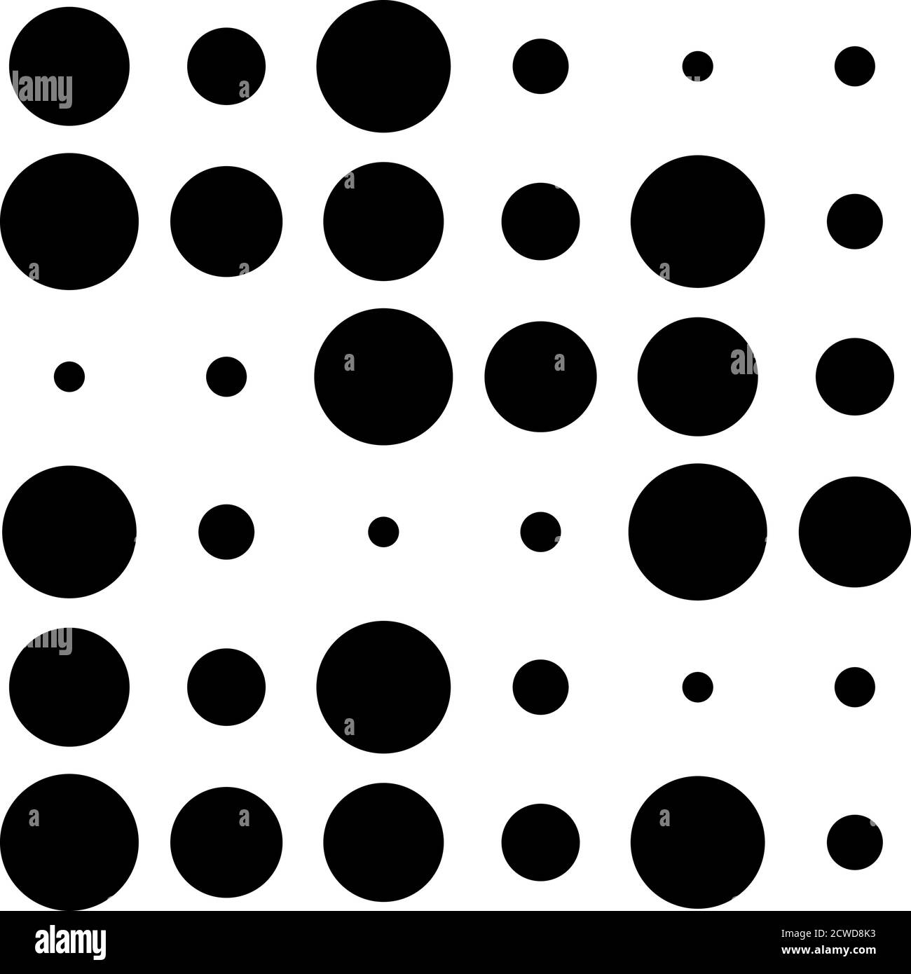6x6 circles dots variation design. Dotted speckles, freckles. Circles ...