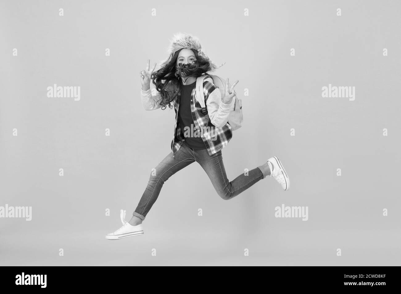Child leaping in the air Black and White Stock Photos & Images - Alamy