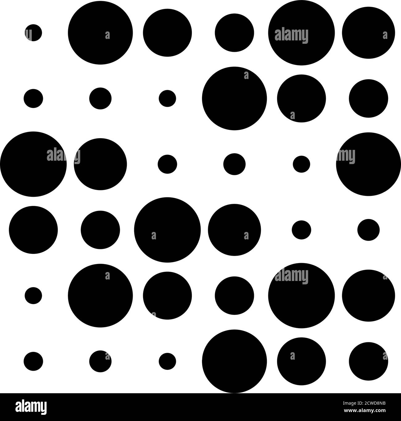 6x6 circles dots variation design. Dotted speckles, freckles. Circles ...