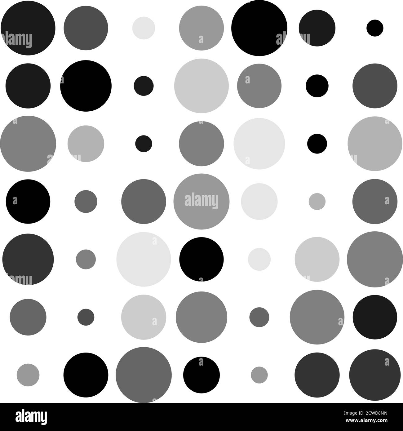 7x7 circles dots variation design. Dotted speckles, freckles. Circles ...
