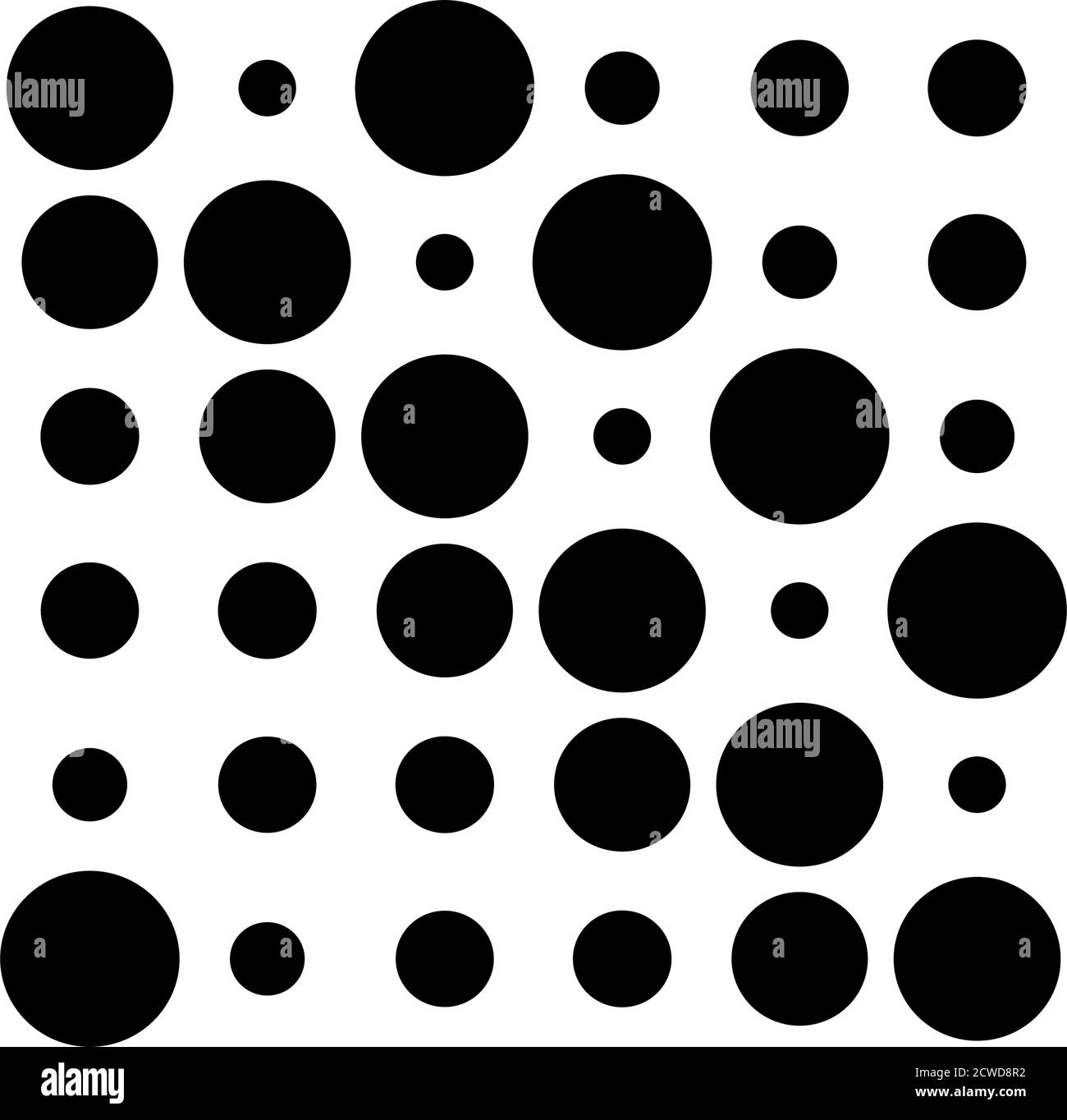 6x6 circles dots variation design. Dotted speckles, freckles. Circles ...