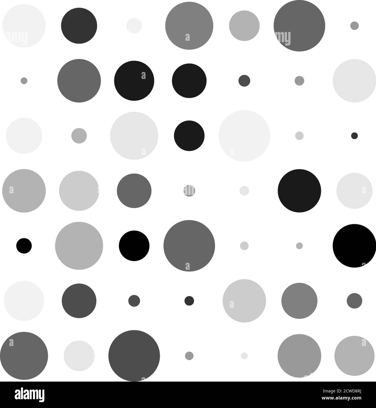 7x7 circles dots variation design. Dotted speckles, freckles. Circles ...
