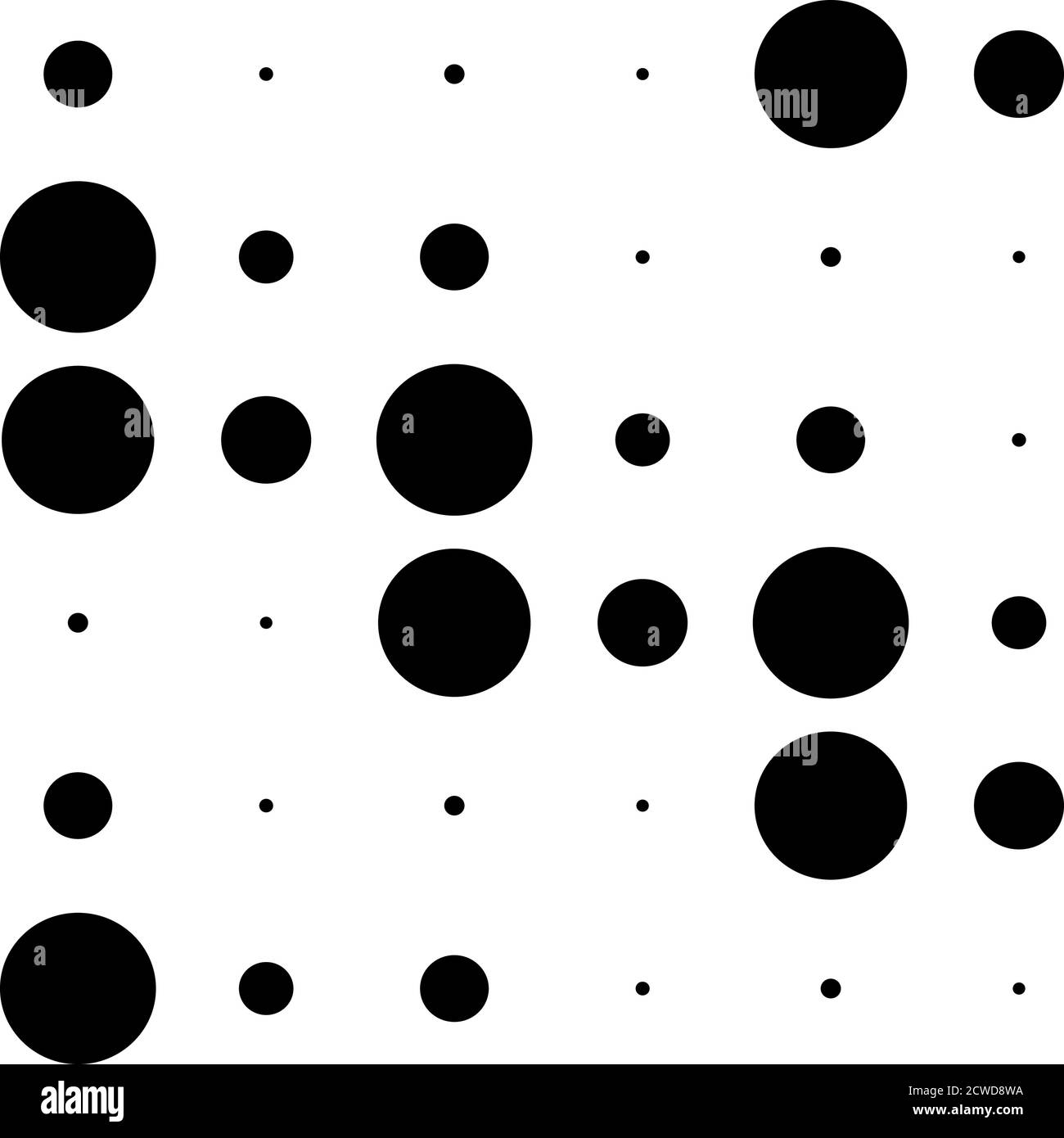 6x6 circles dots variation design. Dotted speckles, freckles. Circles ...