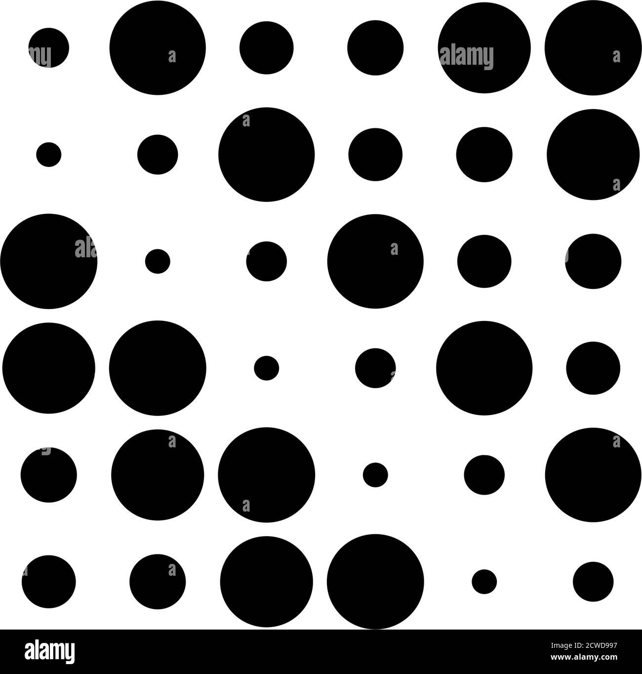 6x6 circles dots variation design. Dotted speckles, freckles. Circles ...