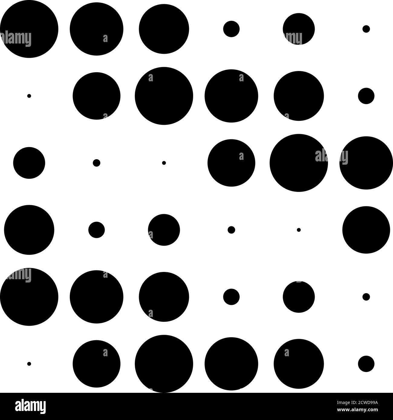 6x6 circles dots variation design. Dotted speckles, freckles. Circles ...