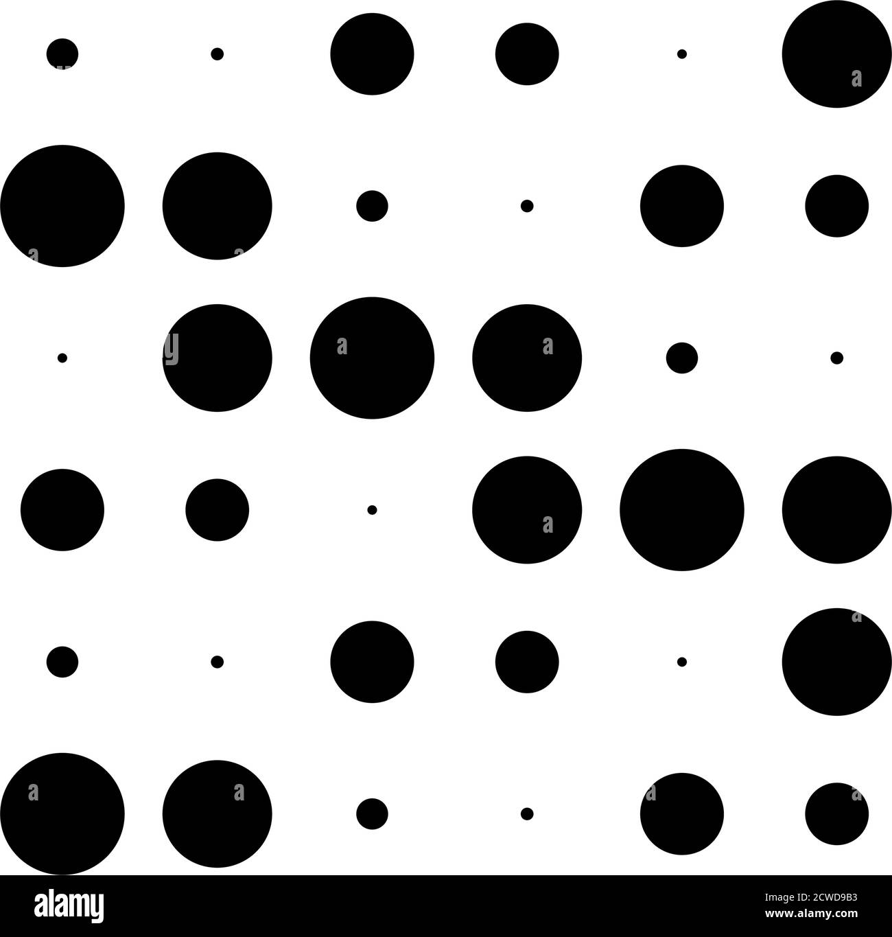 6x6 circles dots variation design. Dotted speckles, freckles. Circles ...