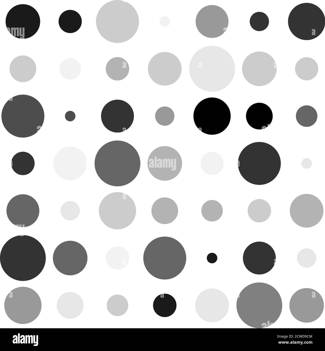 7x7 circles dots variation design. Dotted speckles, freckles. Circles ...