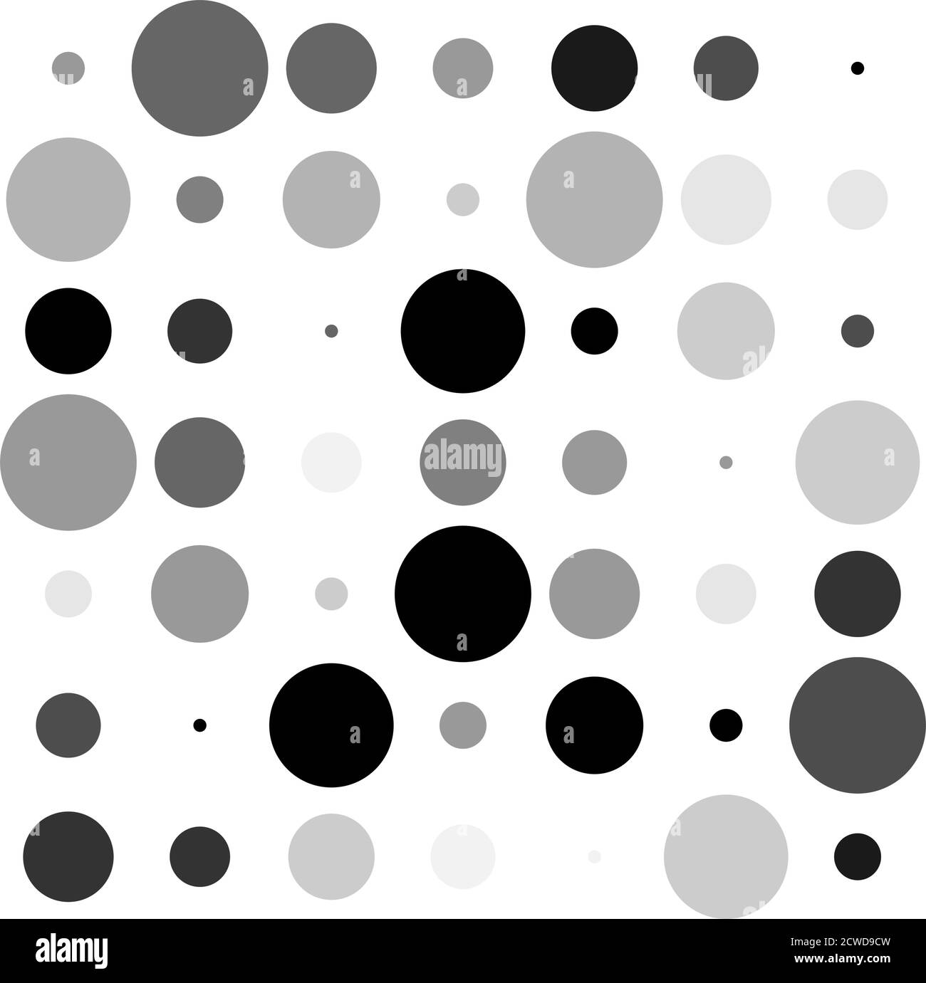 7x7 circles dots variation design. Dotted speckles, freckles. Circles ...