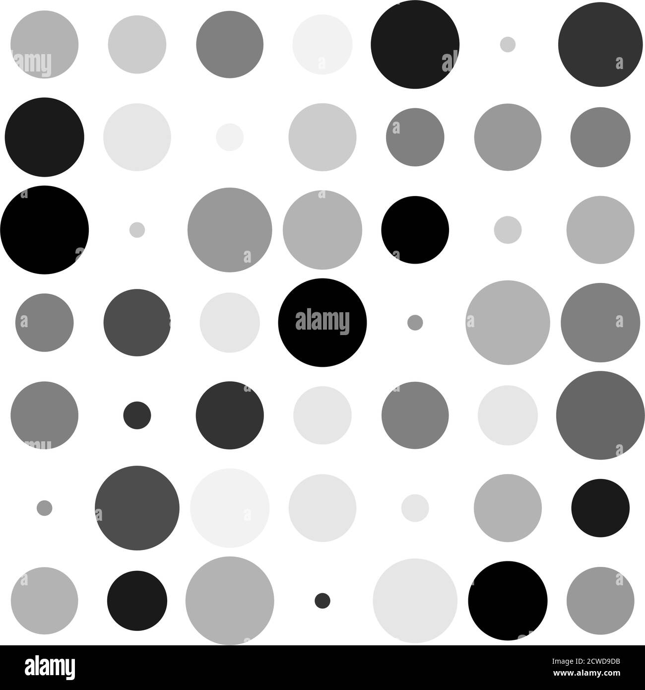 7x7 circles dots variation design. Dotted speckles, freckles. Circles ...