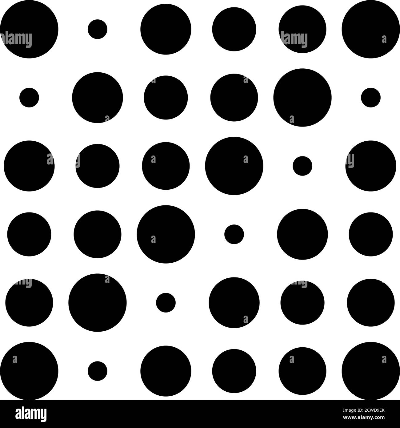 6x6 circles dots variation design. Dotted speckles, freckles. Circles ...