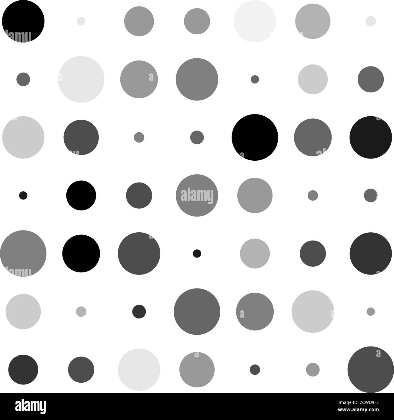 7x7 circles dots variation design. Dotted speckles, freckles. Circles ...