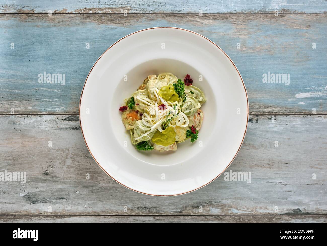 Colorful Ravioli Tortellini With cheese. Colorful Russian pelmeni ...