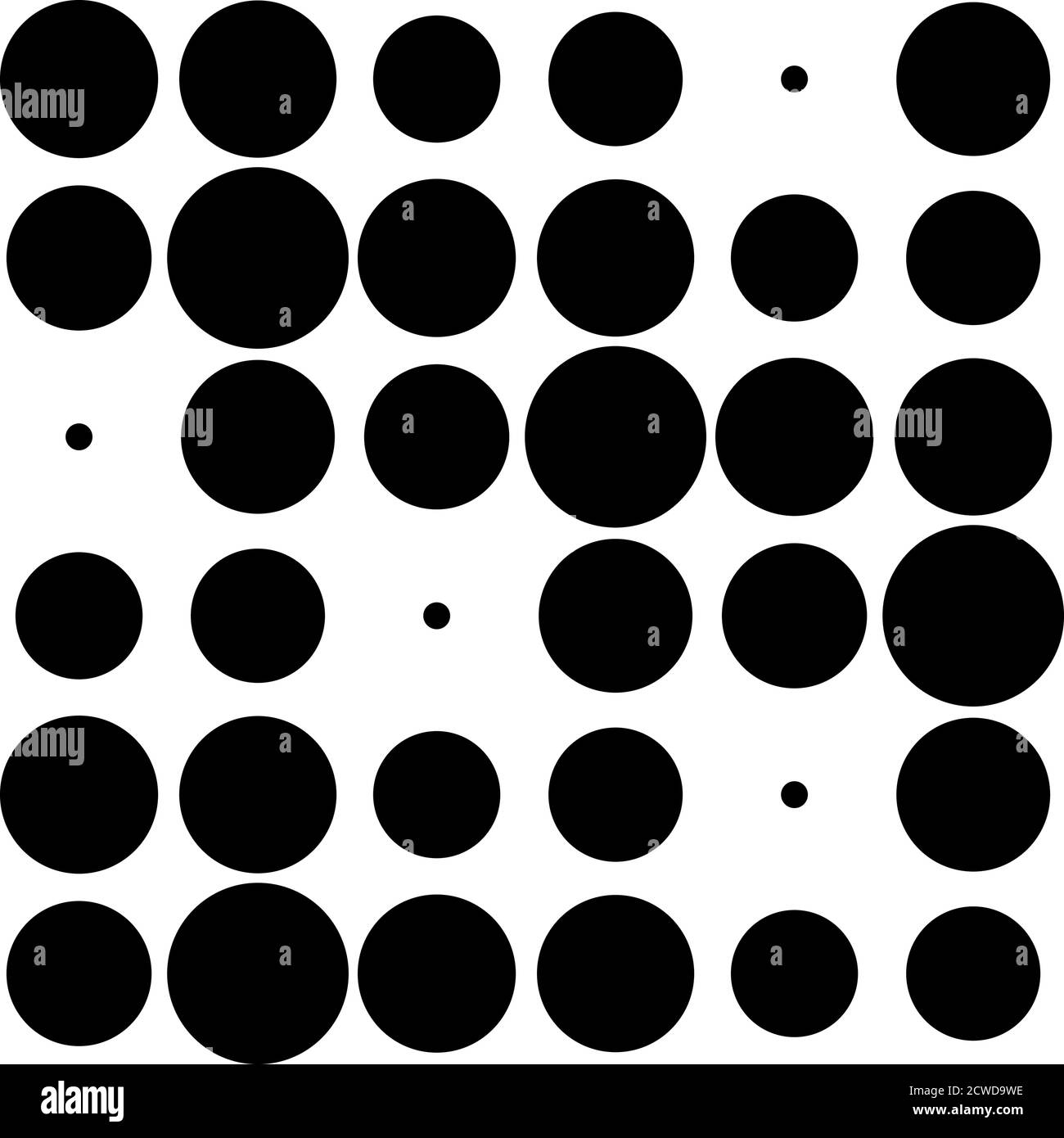 6x6 circles dots variation design. Dotted speckles, freckles. Circles ...