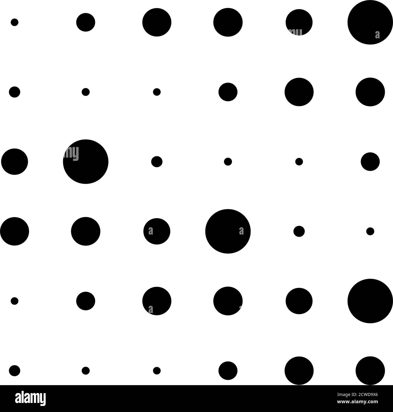 6x6 circles dots variation design. Dotted speckles, freckles. Circles ...