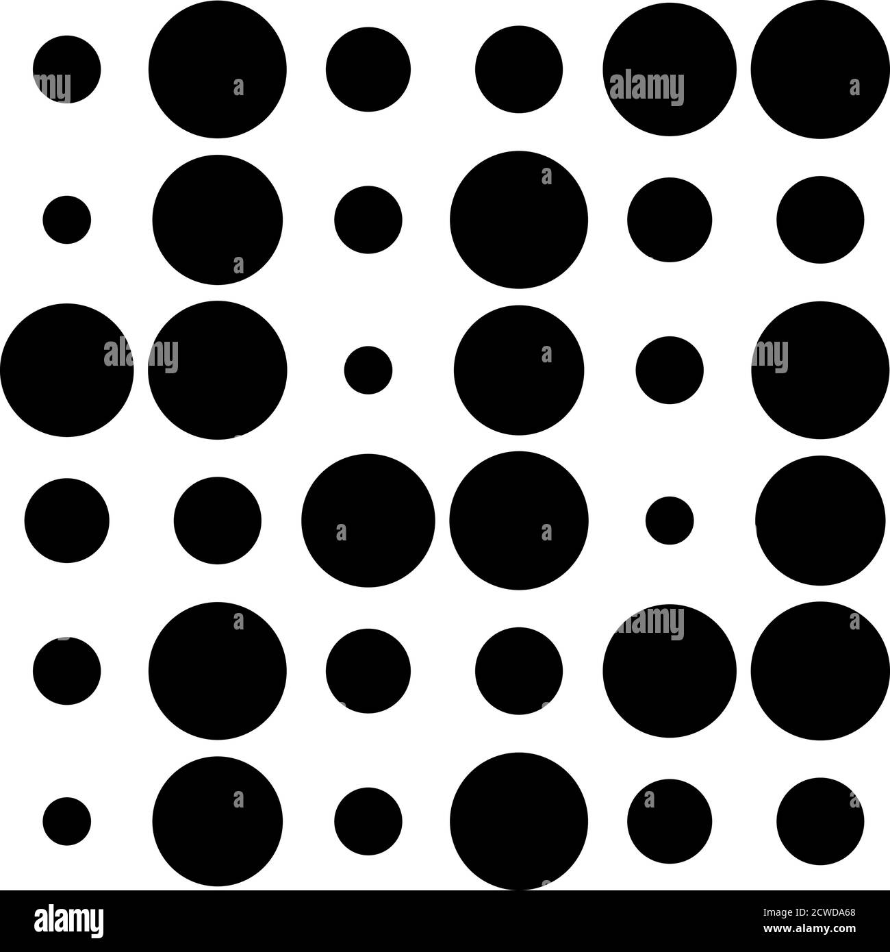 6x6 circles dots variation design. Dotted speckles, freckles. Circles ...
