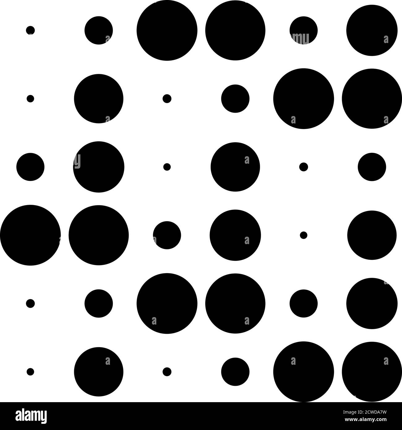 6x6 circles dots variation design. Dotted speckles, freckles. Circles ...