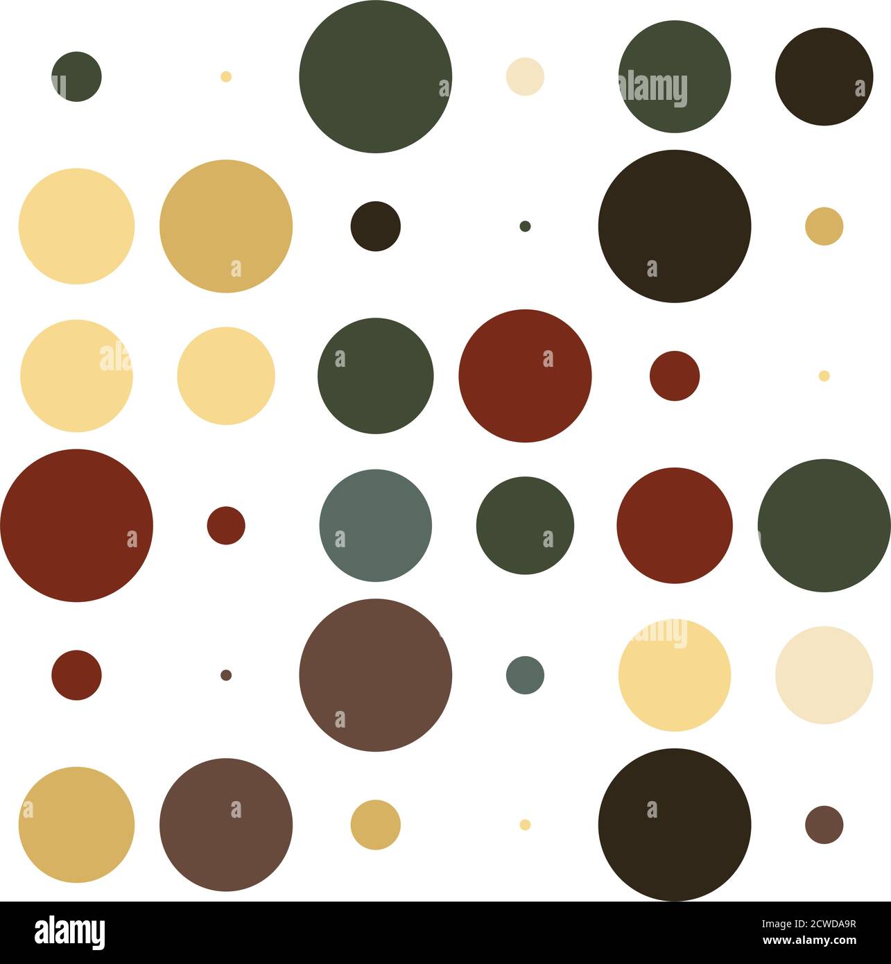 6x6 circles dots variation design. Dotted speckles, freckles. Circles ...