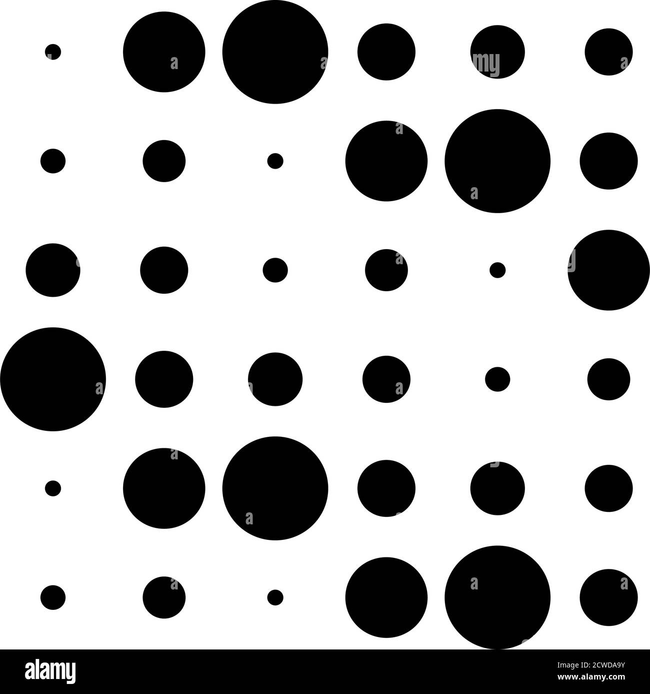 6x6 circles dots variation design. Dotted speckles, freckles. Circles ...