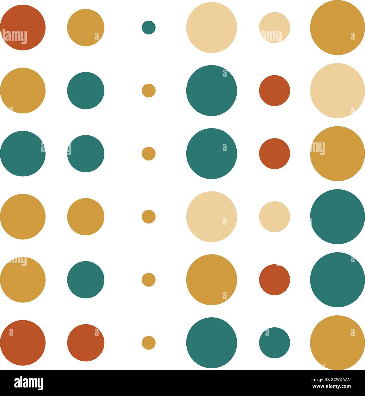 6x6 circles dots variation design. Dotted speckles, freckles. Circles ...