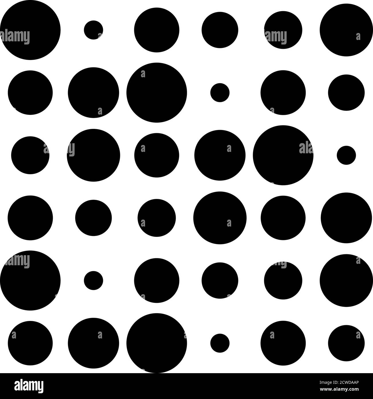 6x6 circles dots variation design. Dotted speckles, freckles. Circles ...