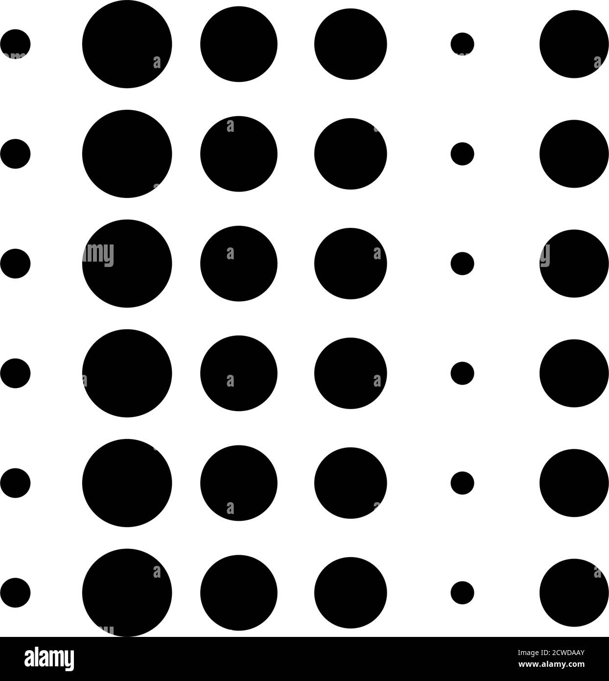 6x6 circles dots variation design. Dotted speckles, freckles. Circles ...