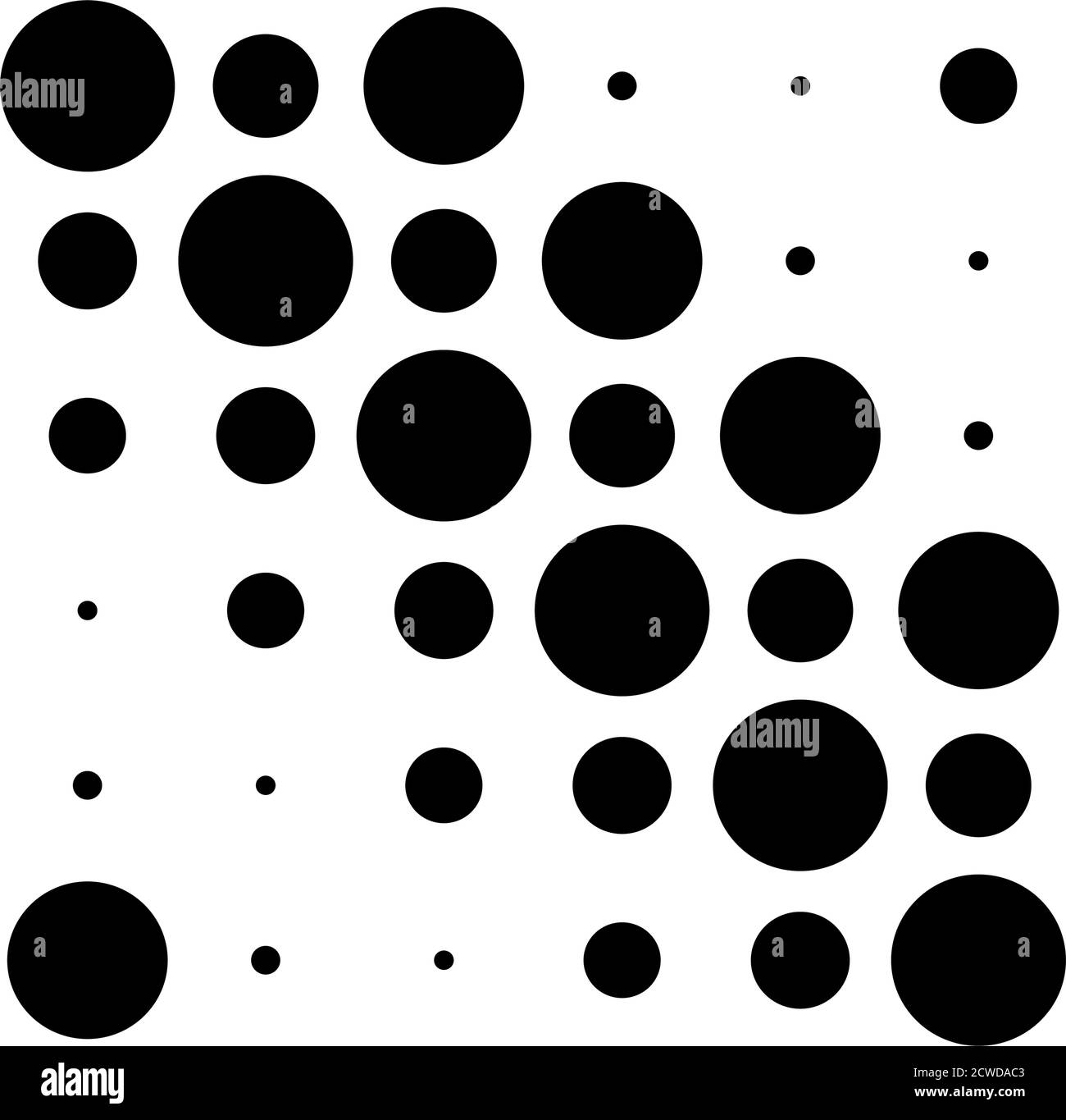 6x6 circles dots variation design. Dotted speckles, freckles. Circles ...