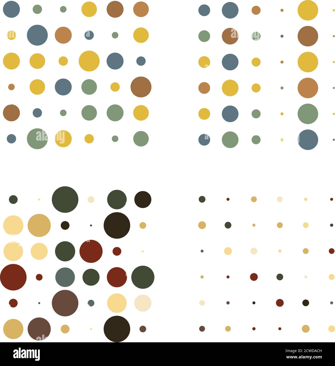 6x6 circles dots variation design. Dotted speckles, freckles. Circles ...