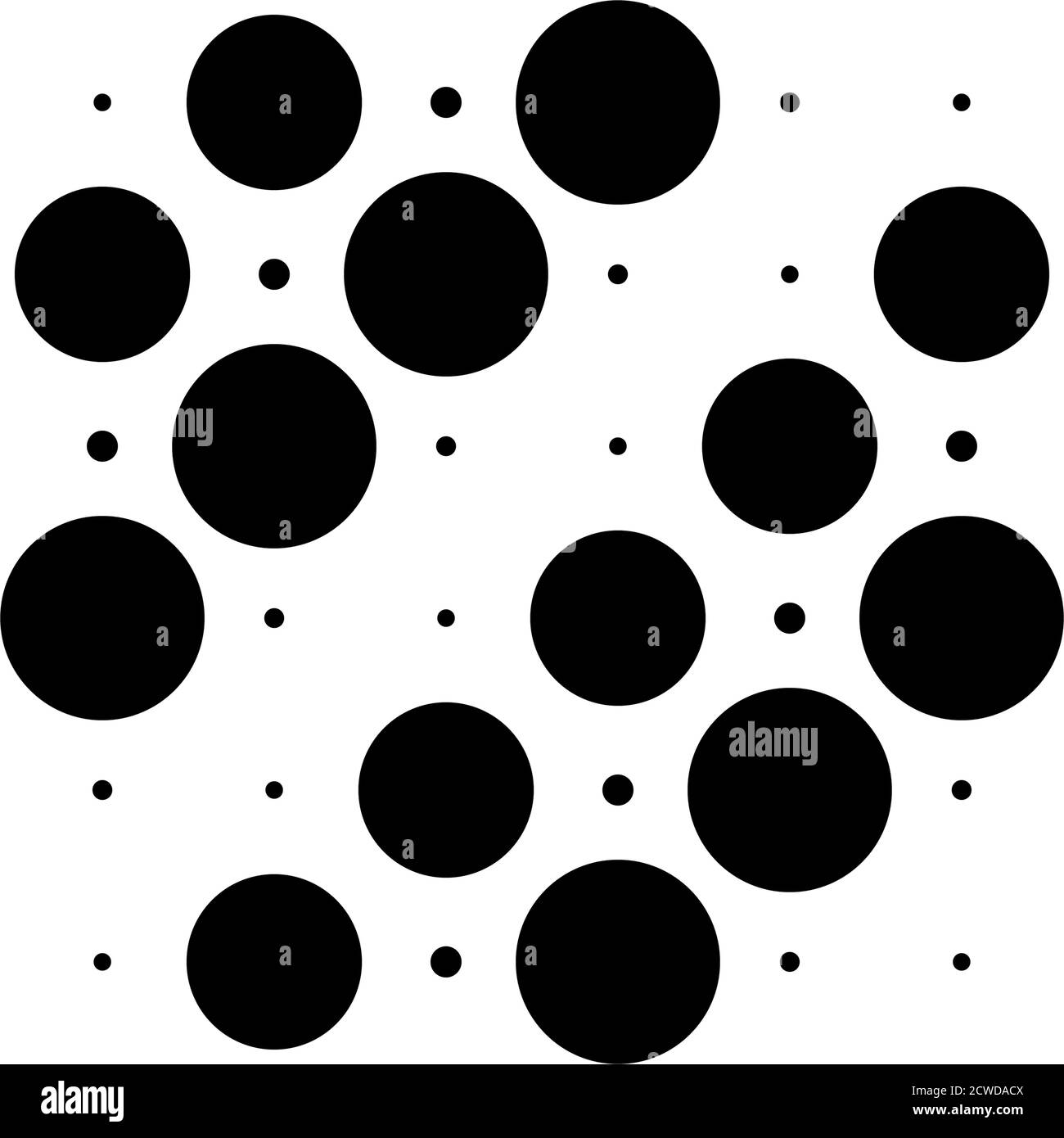 6x6 circles dots variation design. Dotted speckles, freckles. Circles ...