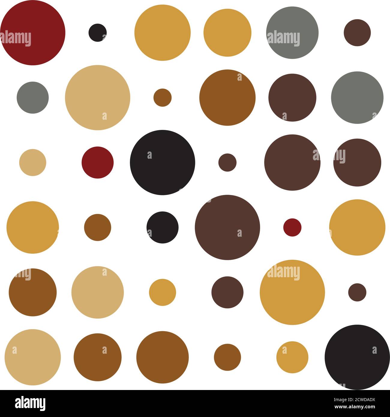 6x6 circles dots variation design. Dotted speckles, freckles. Circles ...