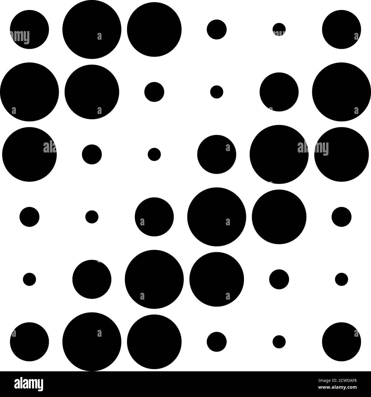 6x6 circles dots variation design. Dotted speckles, freckles. Circles ...