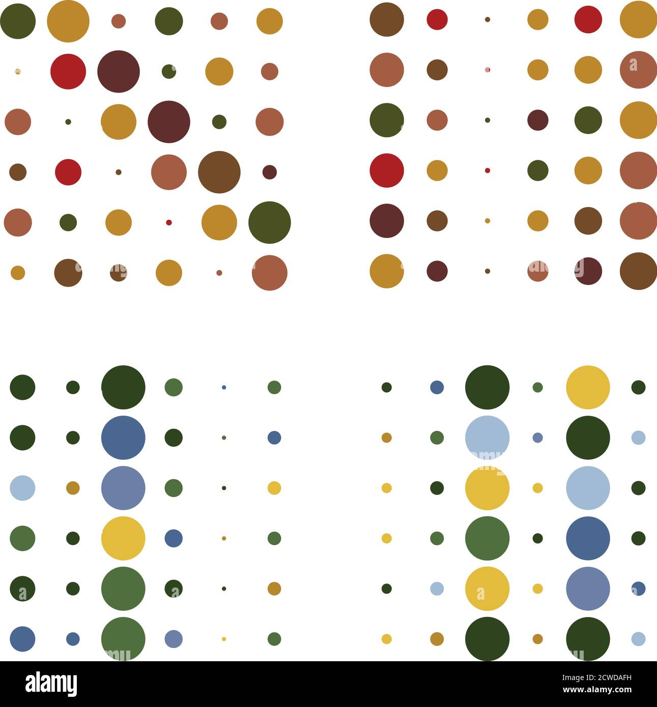 6x6 circles dots variation design. Dotted speckles, freckles. Circles ...