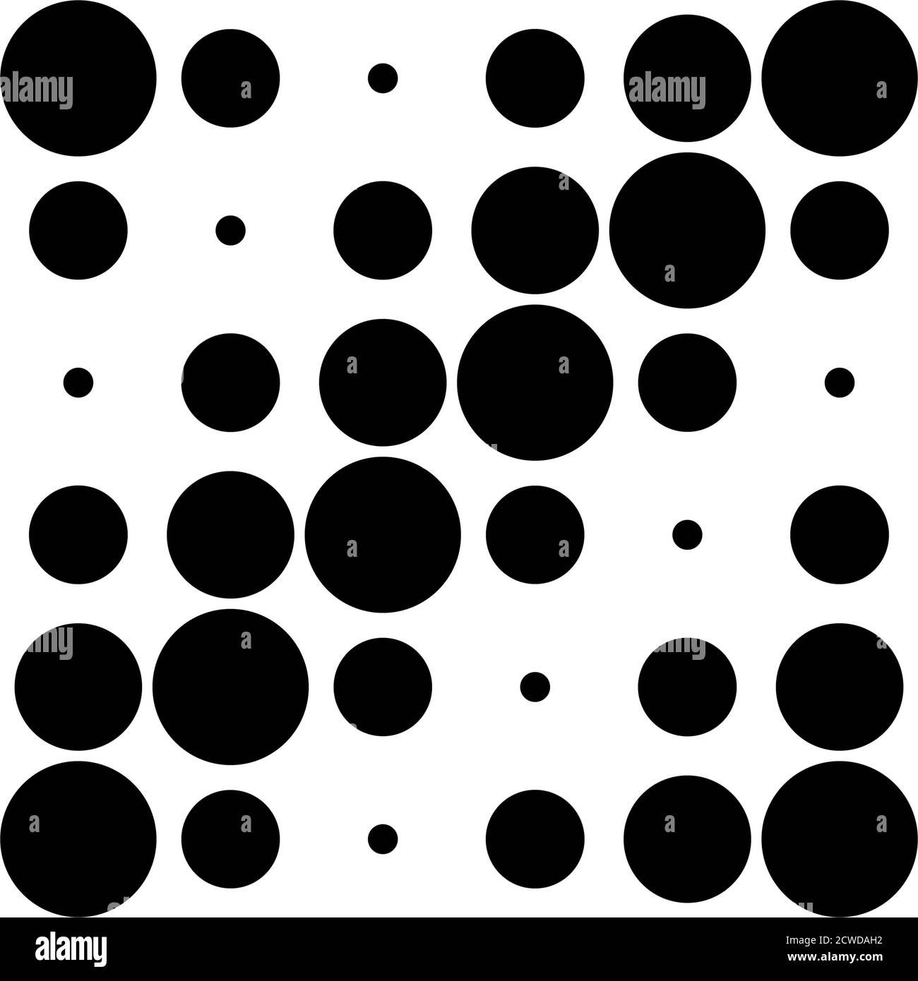 6x6 circles dots variation design. Dotted speckles, freckles. Circles ...