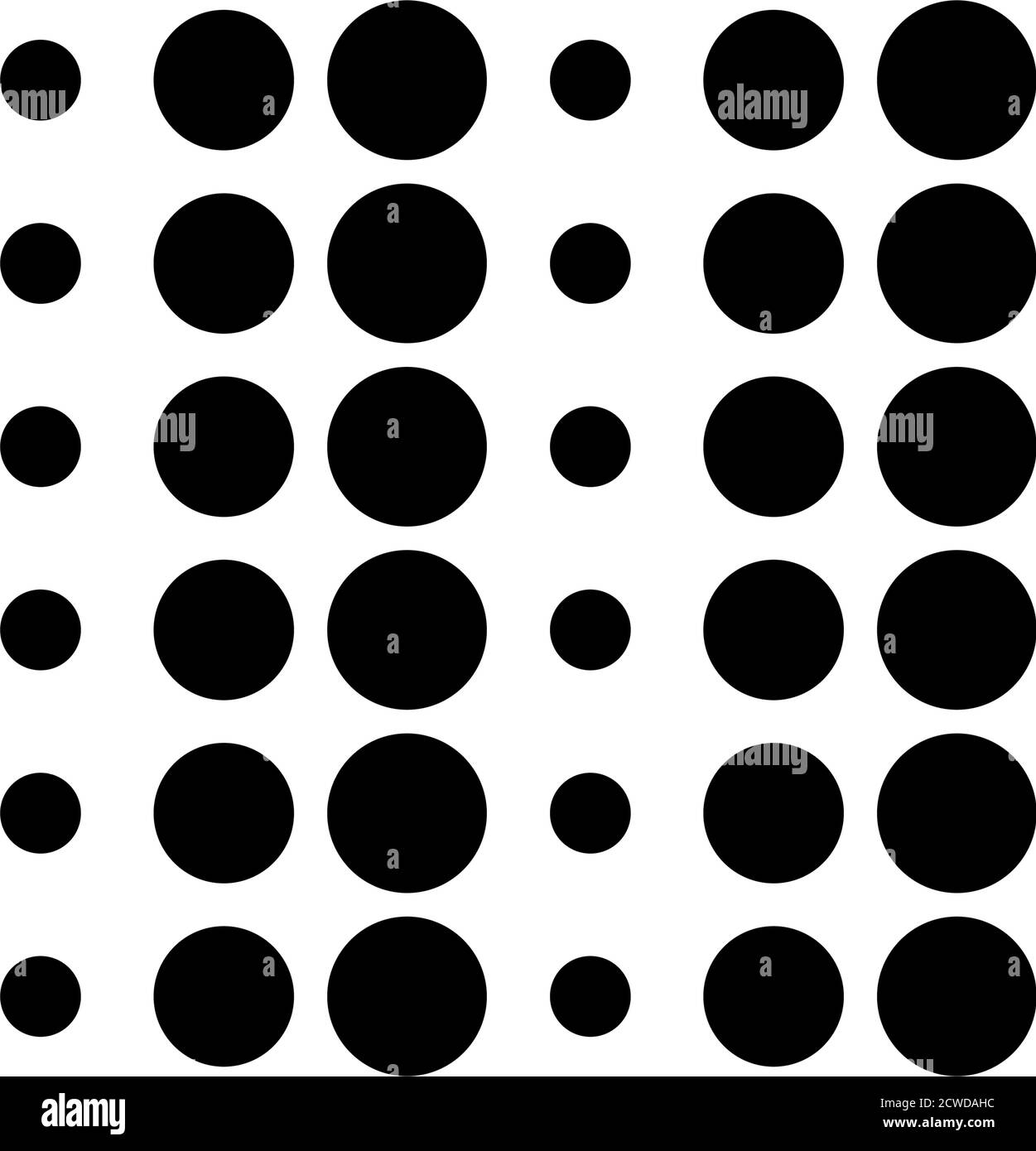 6x6 circles dots variation design. Dotted speckles, freckles. Circles ...