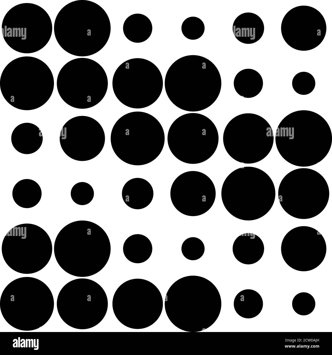 6x6 circles dots variation design. Dotted speckles, freckles. Circles ...