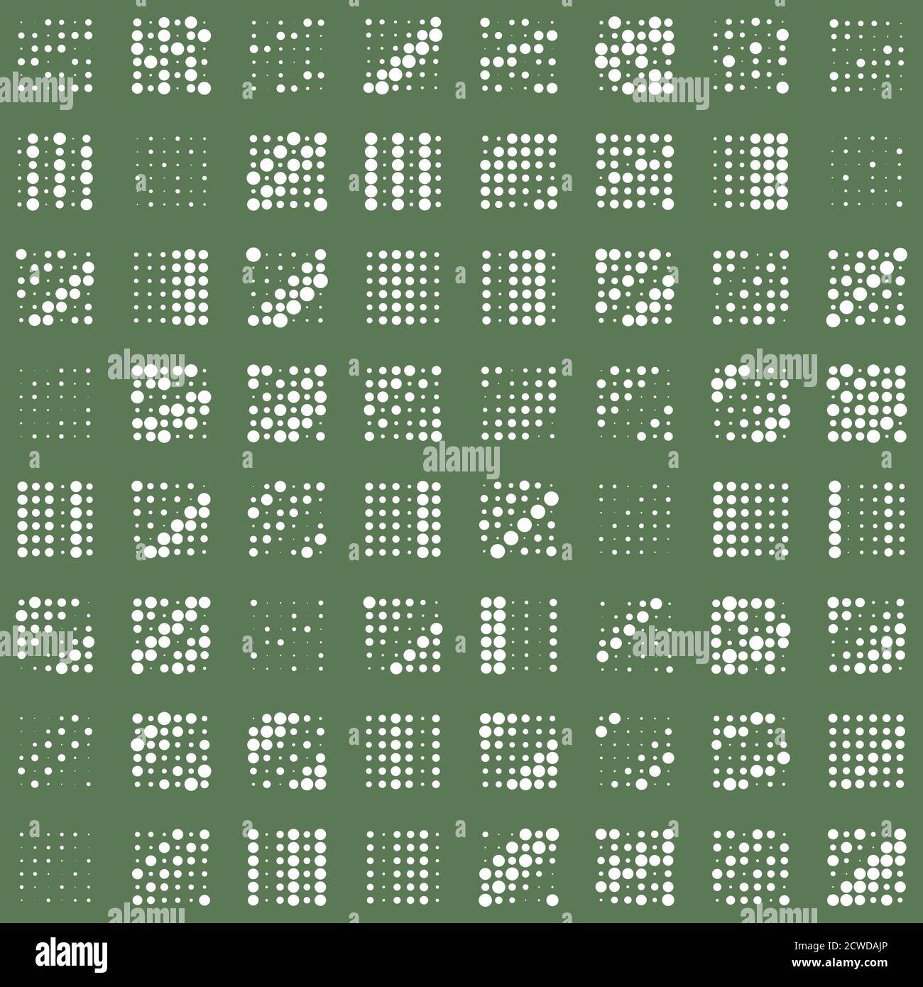 6x6 circles dots variation design. Dotted speckles, freckles. Circles ...