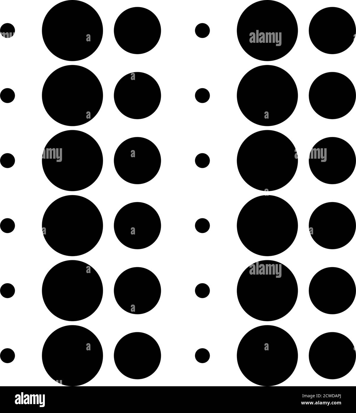 6x6 circles dots variation design. Dotted speckles, freckles. Circles ...