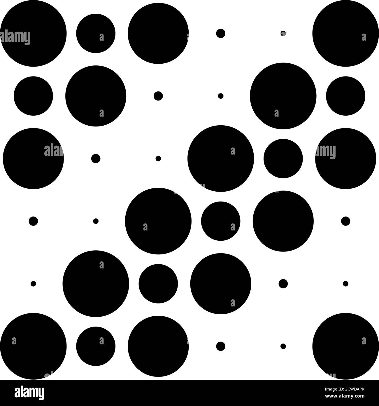 6x6 circles dots variation design. Dotted speckles, freckles. Circles ...