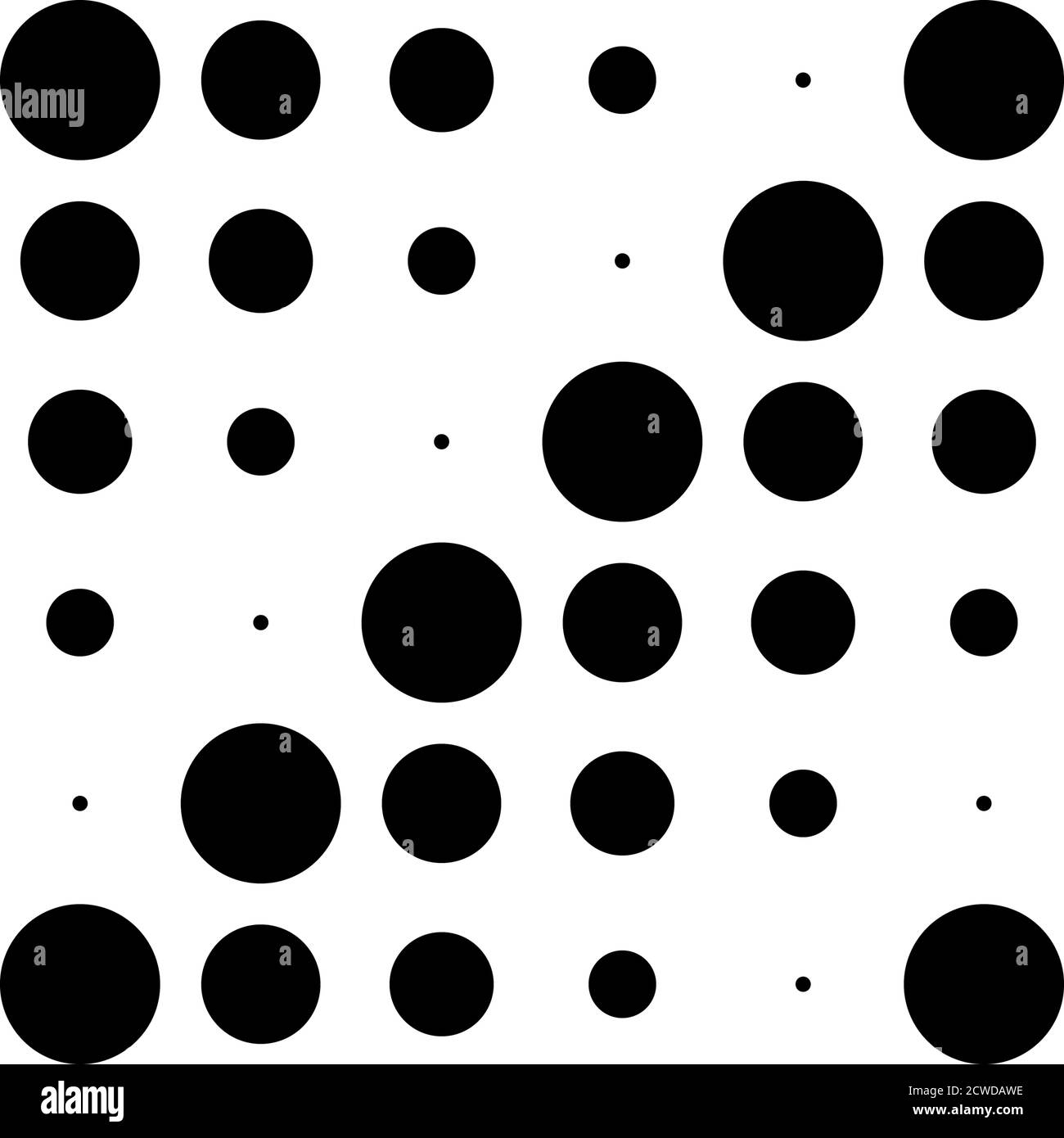 6x6 circles dots variation design. Dotted speckles, freckles. Circles ...