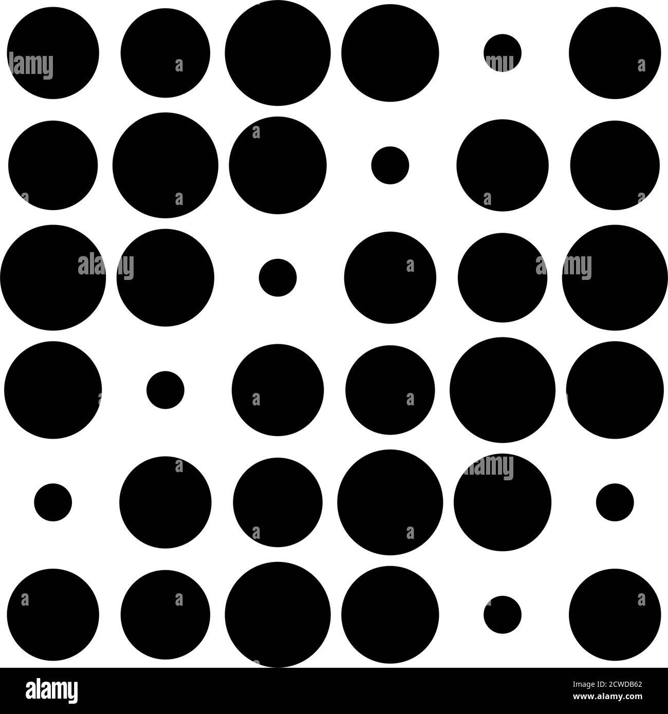 6x6 circles dots variation design. Dotted speckles, freckles. Circles ...