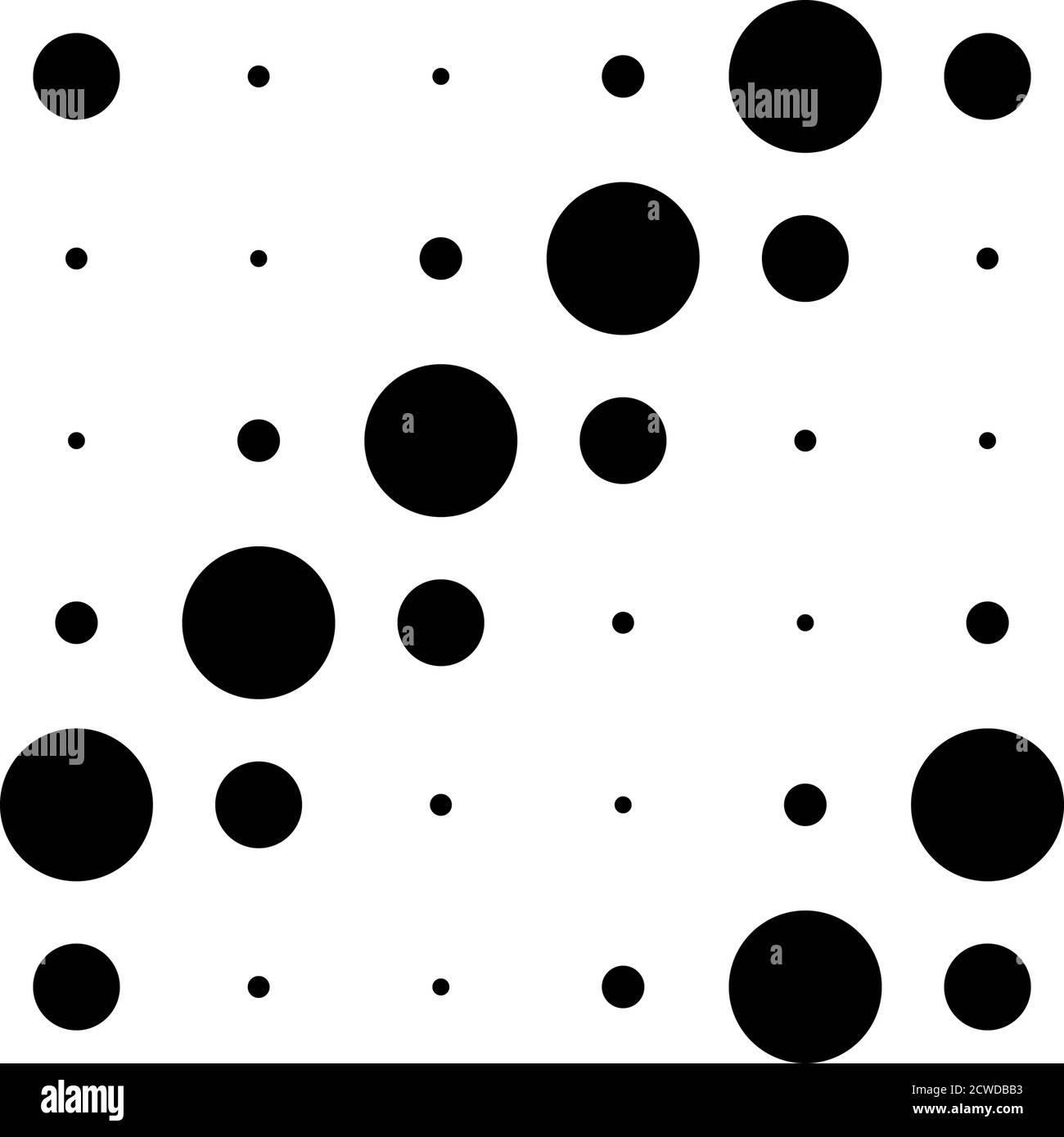 6x6 circles dots variation design. Dotted speckles, freckles. Circles ...