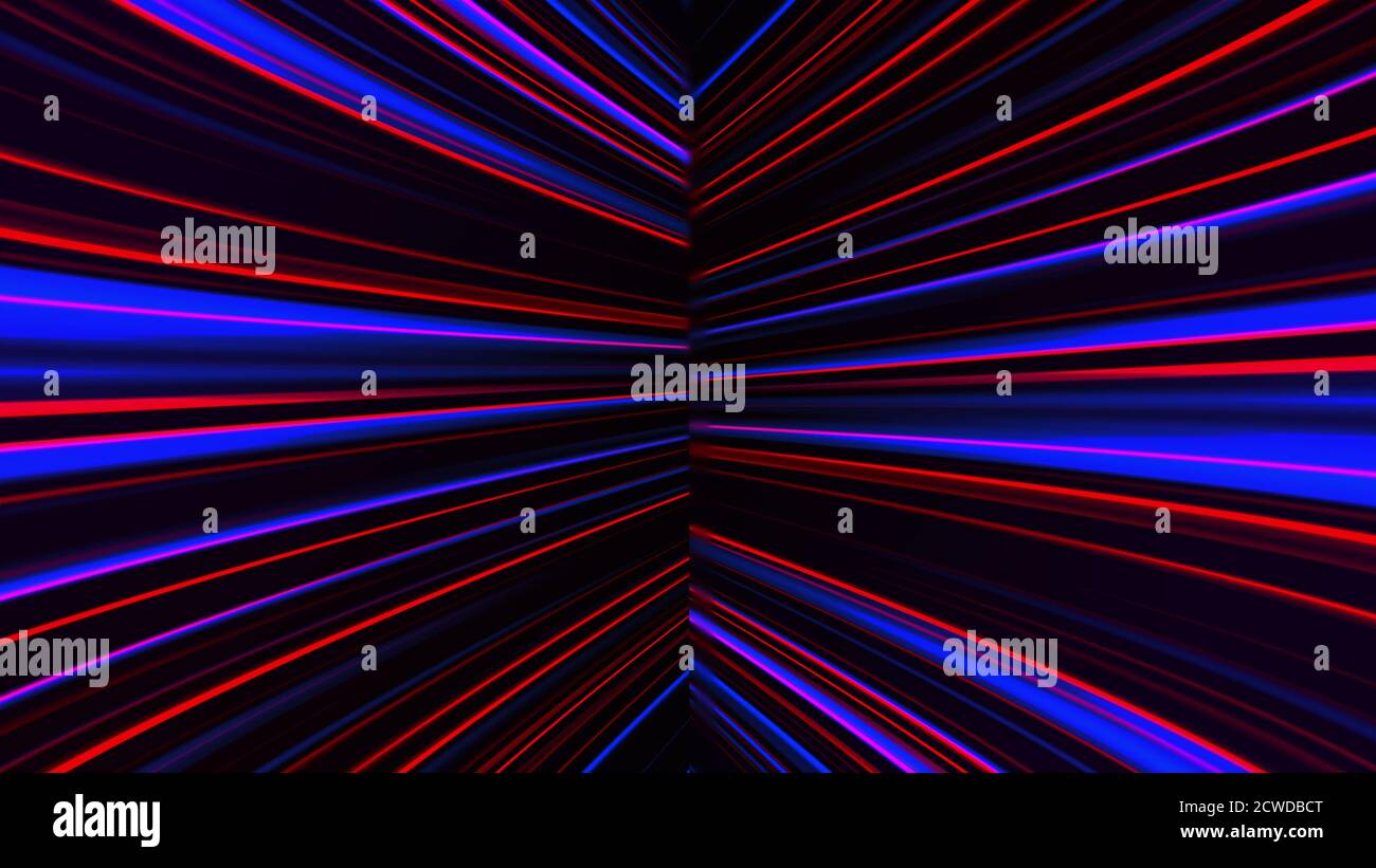 Abstract neon glow of spotlight lines, computer generated. 3d rendering ...